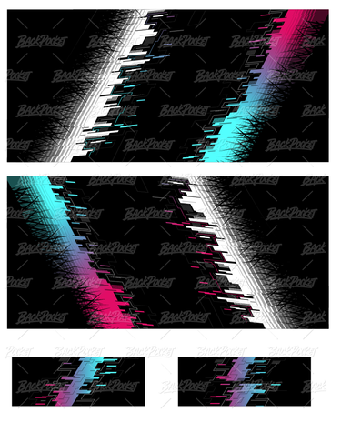Commercial Vehicle Wrap Design Pack 15 - Bold Colour Fade Graphics ...