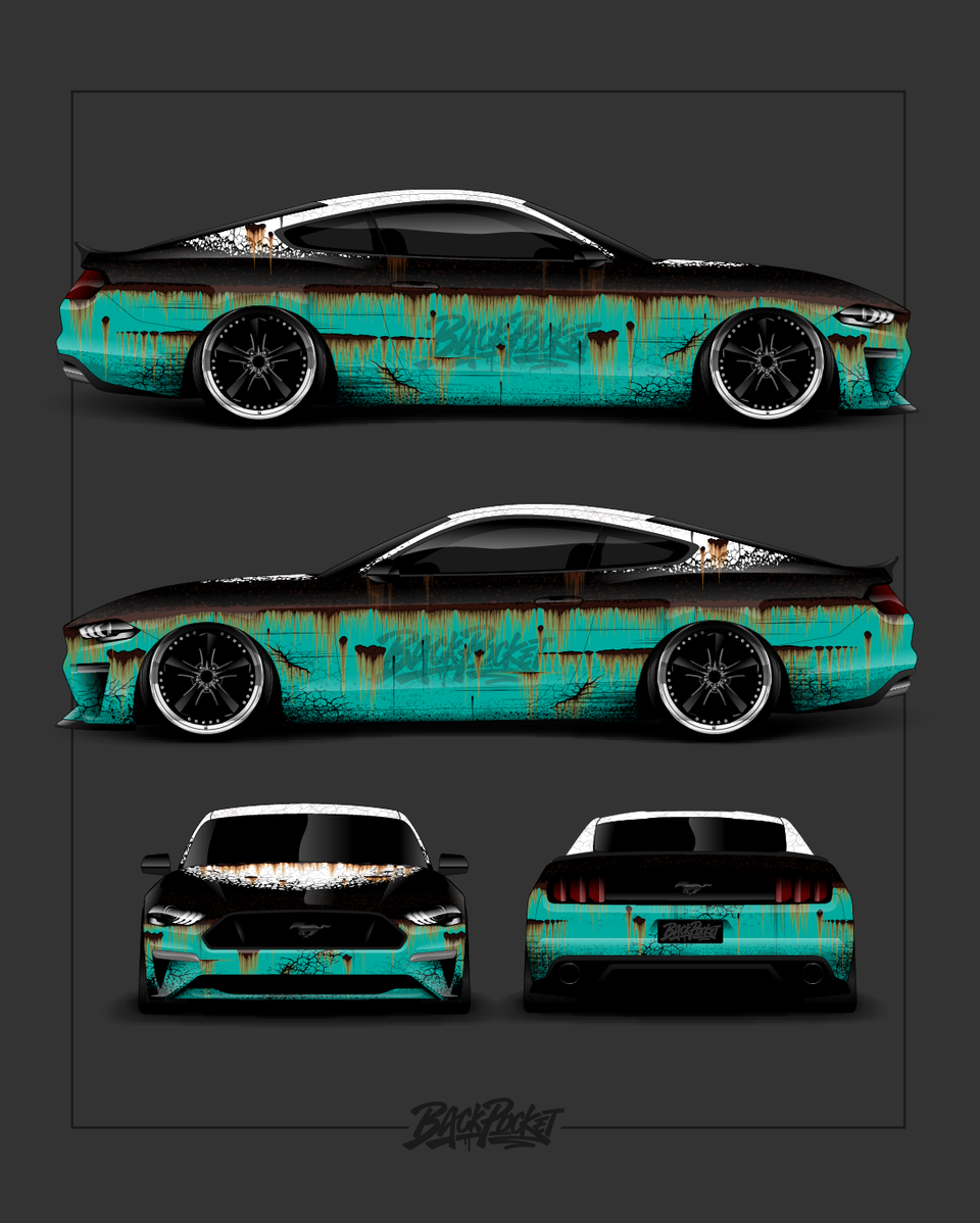 Rust Patina Wrap Design Pack 103 | Premium Hand-Drawn Vector Graphics ...