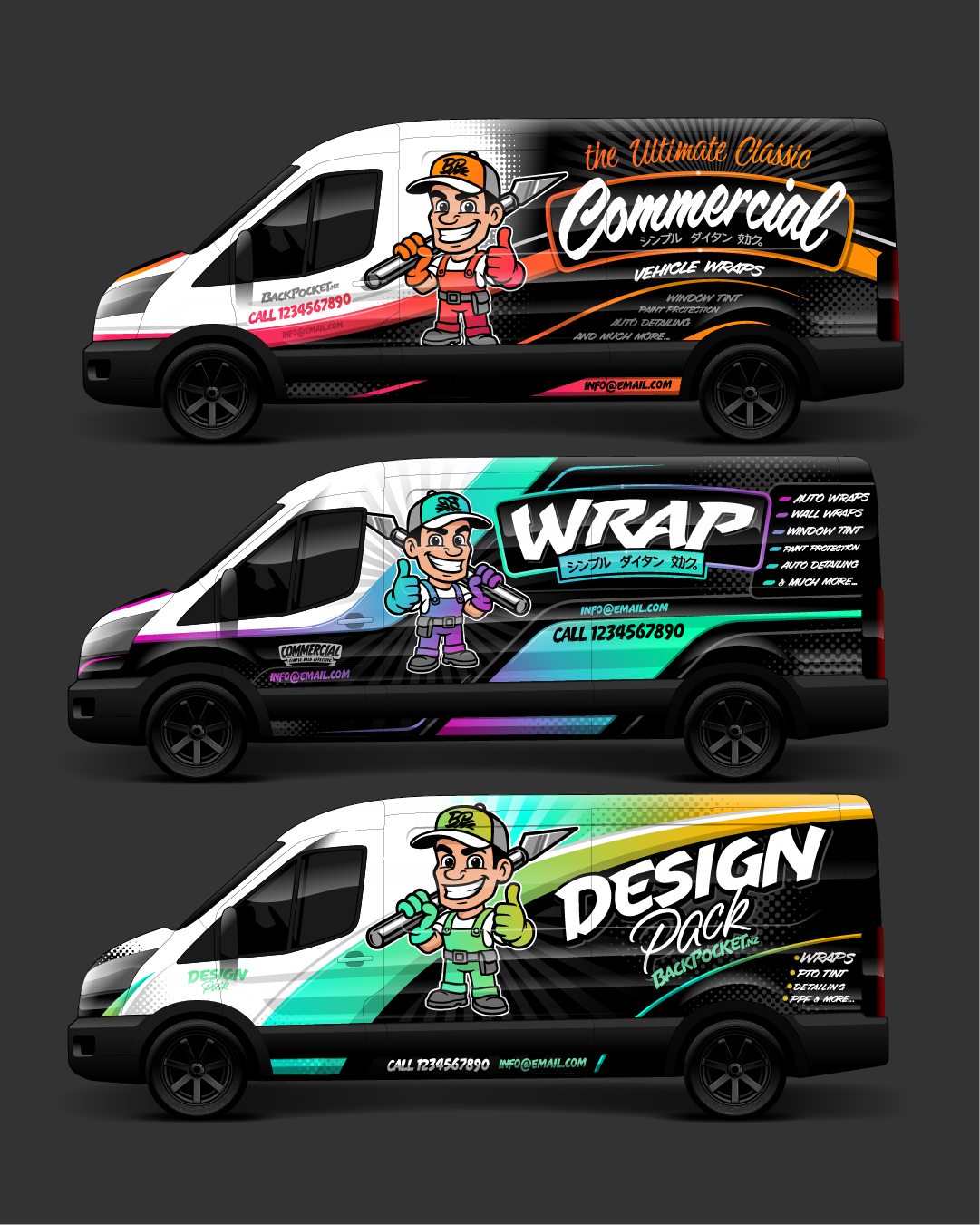 Commercial Wrap Design Pack 10 – BackPocket